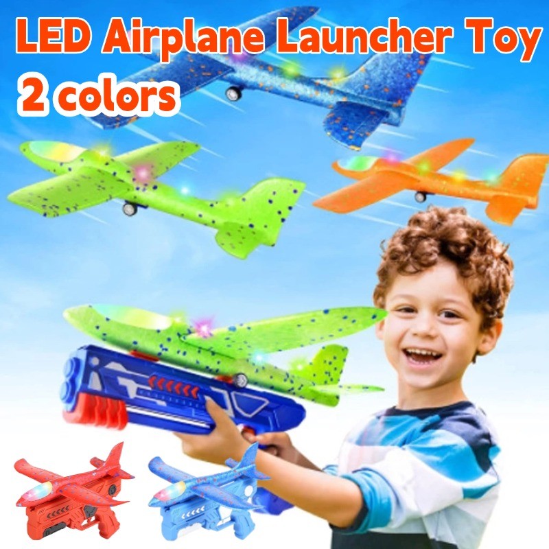 LED Kid Aircraft Battle Airplane Glider Flight Plastic Toy Cool ...