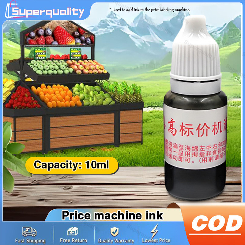 10Ml/Bottle Black Ink for Price Tag Labeller Refill Coding Machine Ink ...