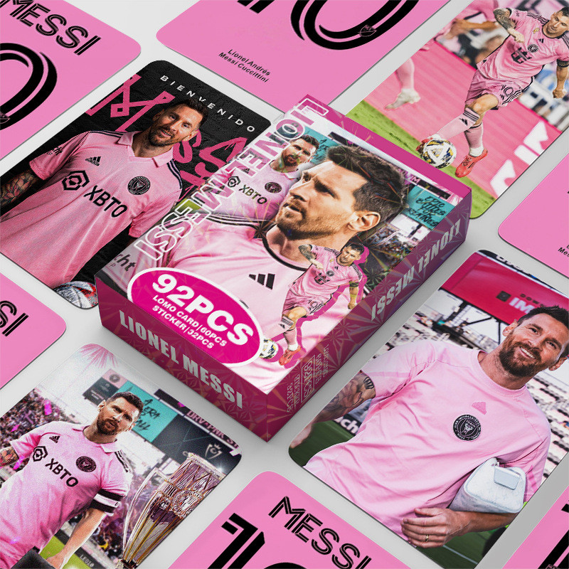 92pcs/box Football Superstar Lionel Messi Photocards Lionel Messi LOMO ...