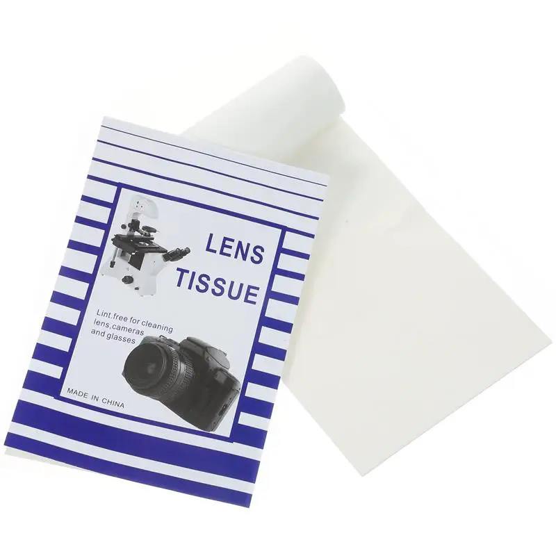 50/100 PCS Dust-free Wipes Microscope Camera Lens Cleaning Paper Camera ...