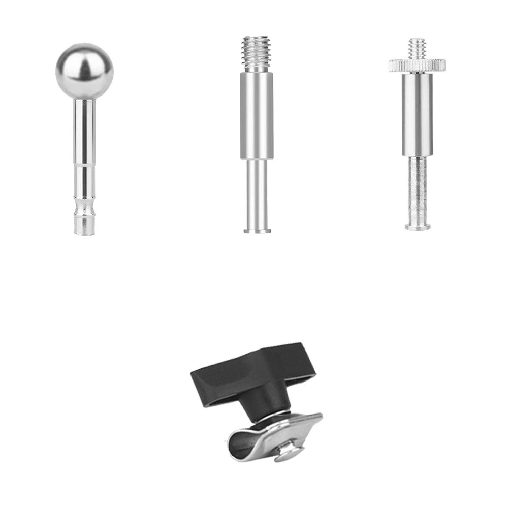 Microphone Stand Boom Arm Screw Desktop Mount Base Clip Head3/8Adapter ...