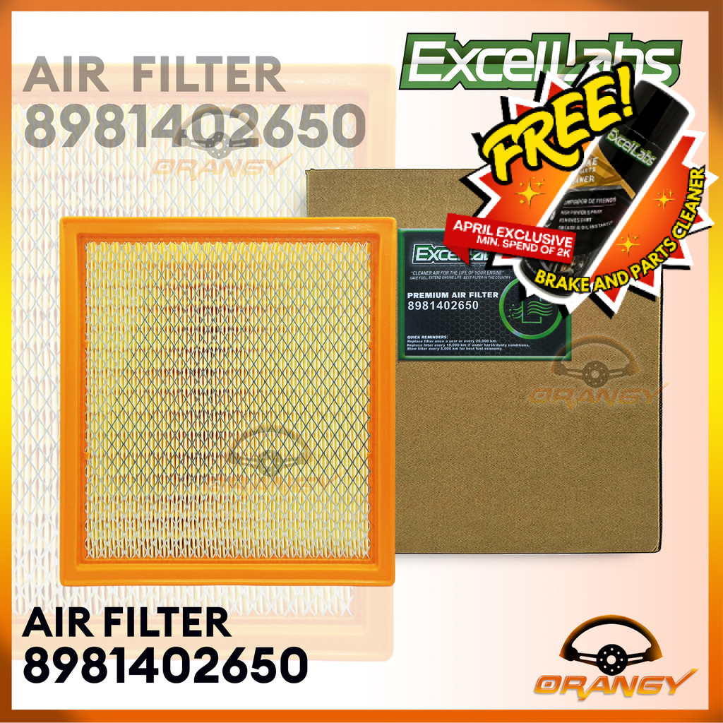 AIR FILTER for DMAX D-MAX, MUX MU-X 3.0L ( 8981402650 ) 4x4b | Shopee ...
