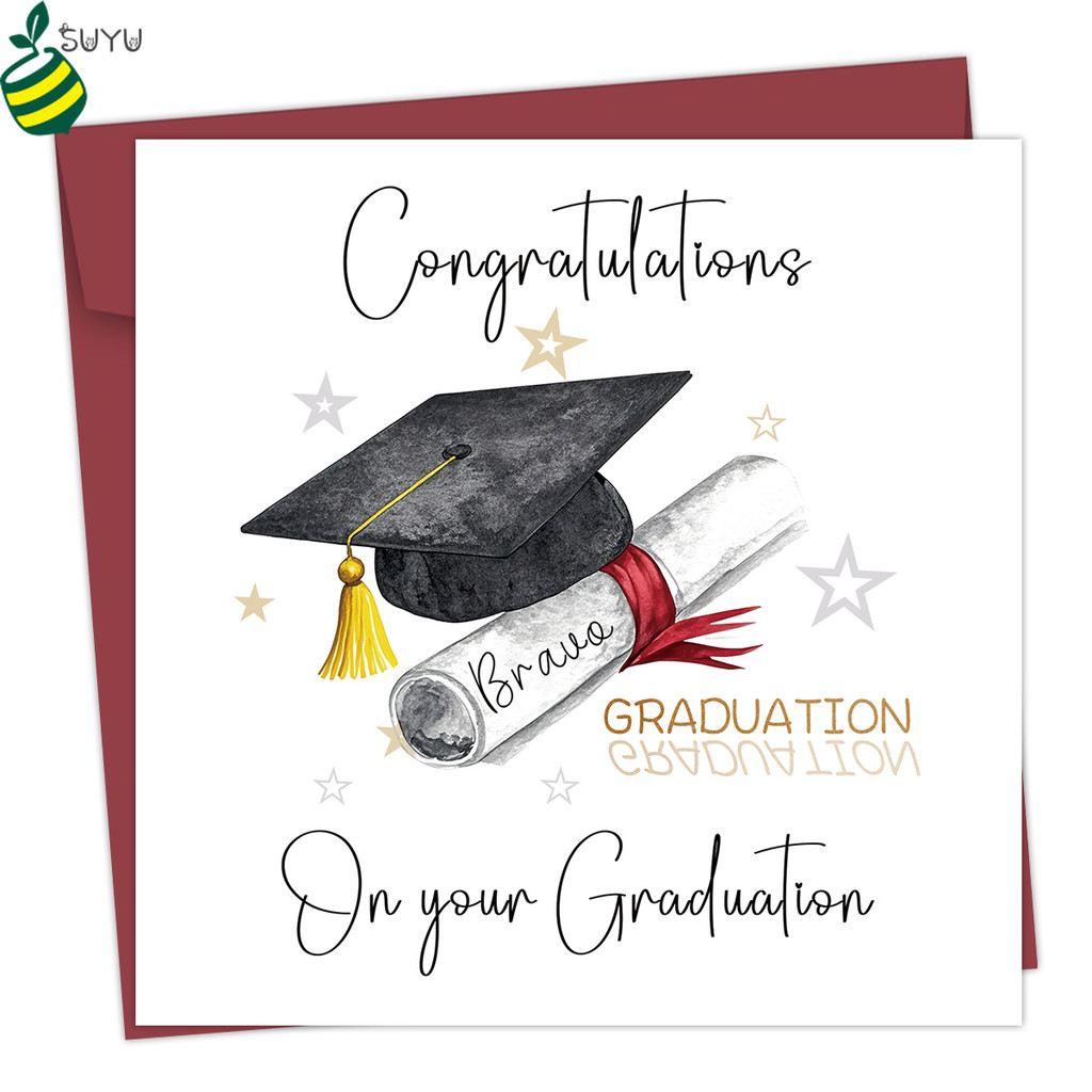 1pc Graduation Greeting Card with Envelope, Congratulations on Your ...