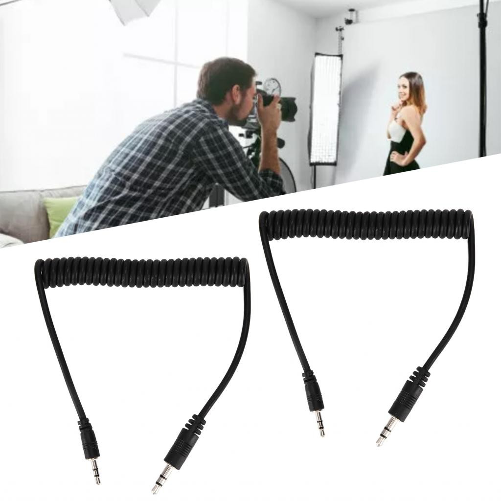 Flash Sync Cable 3.5mm To Male C1 Free Winding for EOS 70D Camera ...