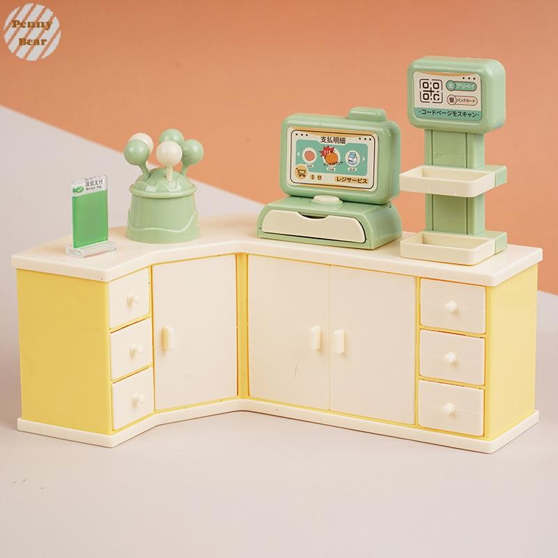 [Penny Bear] 1:12 Dollhouse Miniature Cashier Counter Storage Cabinet ...