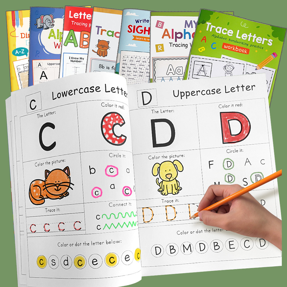 26 Alphabet Coloring Handwriting Children's Workbook, Children's Early ...