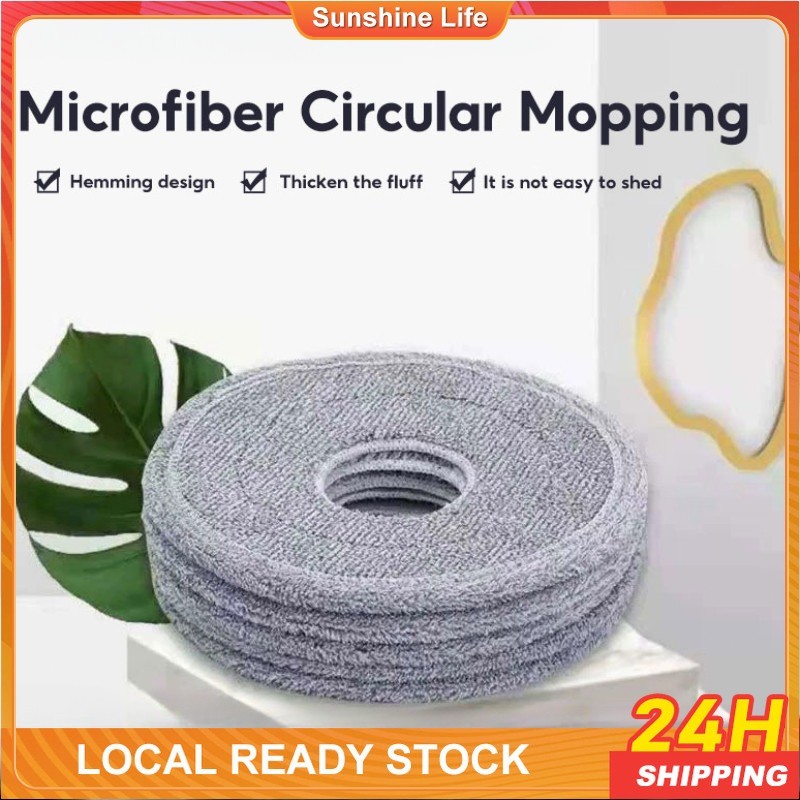 Mop Refill Round Mop Cloth Wet and Dry Use Replacement Head for Mops ...