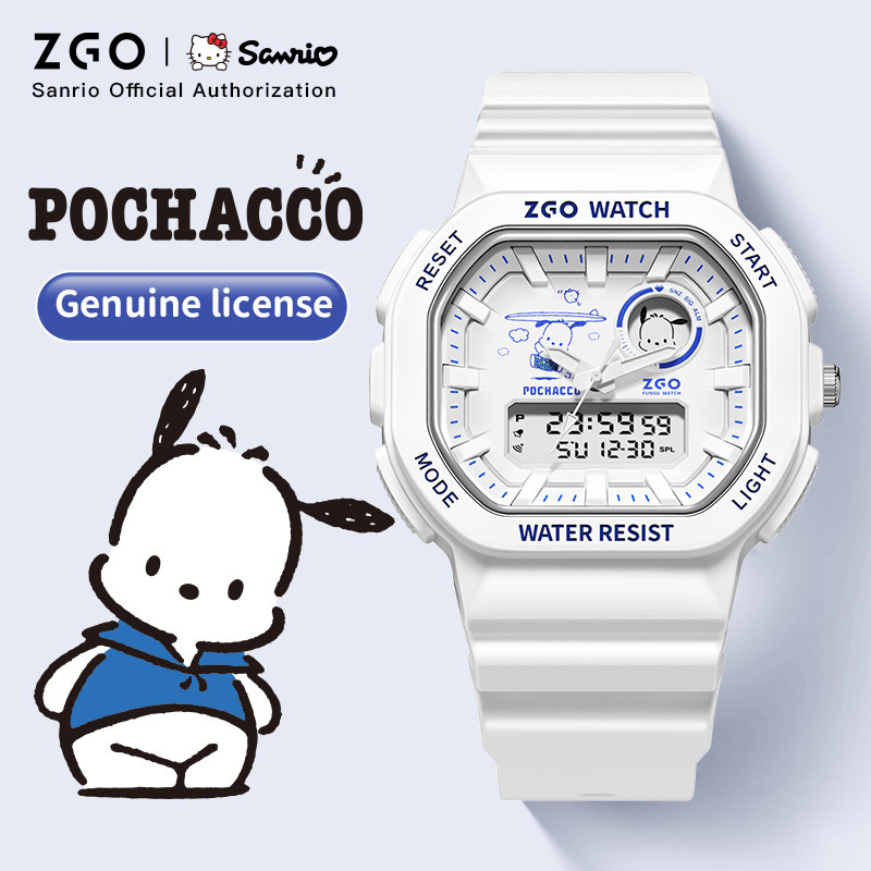 ZGO x Sanrio Pochacco Watch Waterproof Light Display Sports Detachable ...