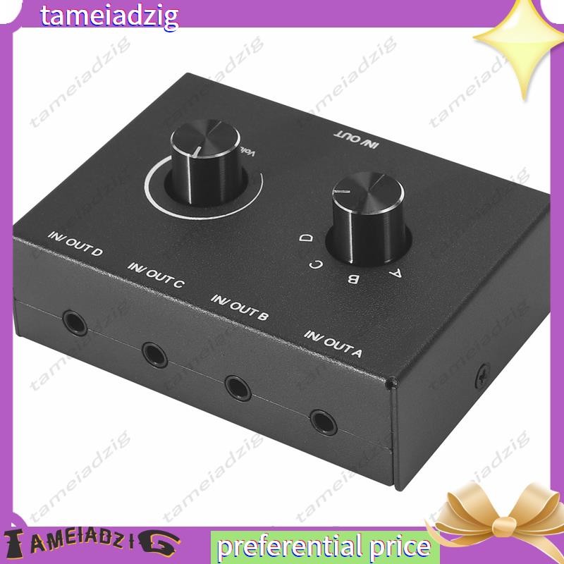 【tameiadzig】4 Port Audio Switch, 3.5mm Audio Switcher, Stereo AUX Audio ...