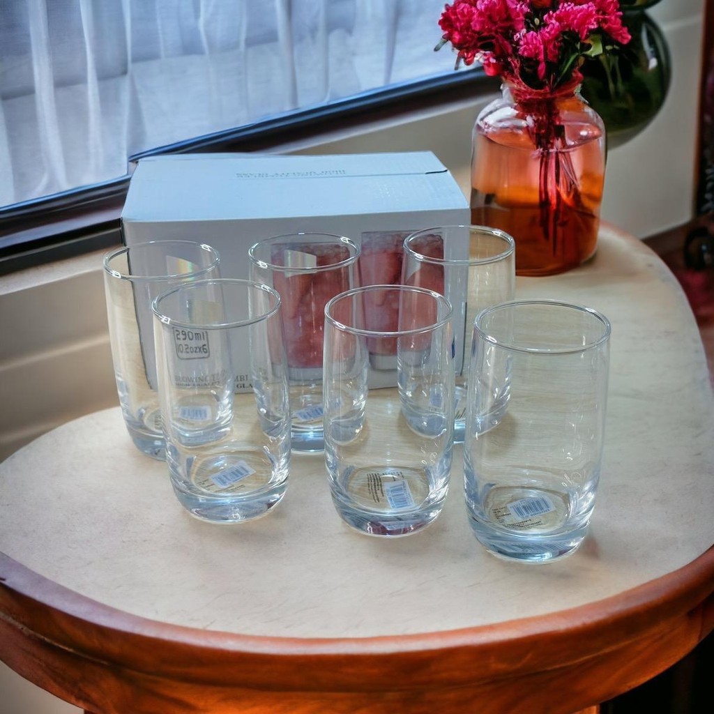 Lady Xin--E81- Set of 6 pcs High Ball Glass drinking glass 290ml ...