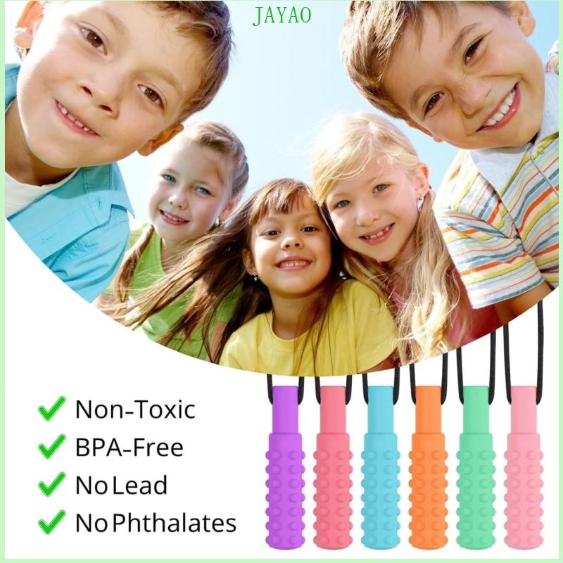 JAYAO Silicone Teething Relief Necklace for Kids Autistic Encourages ...