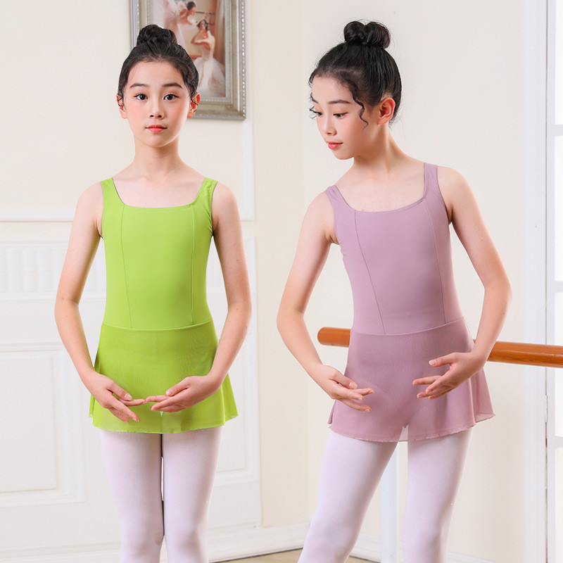 Children's Dance Clothes Wide Sling One-Piece Dress Girls' Practice ...