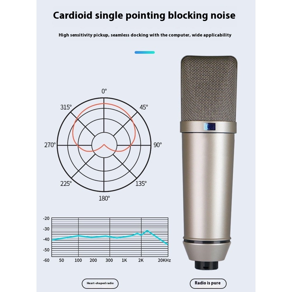 U87 Microphone Sound Card for Live Show Microphone High Configuration ...