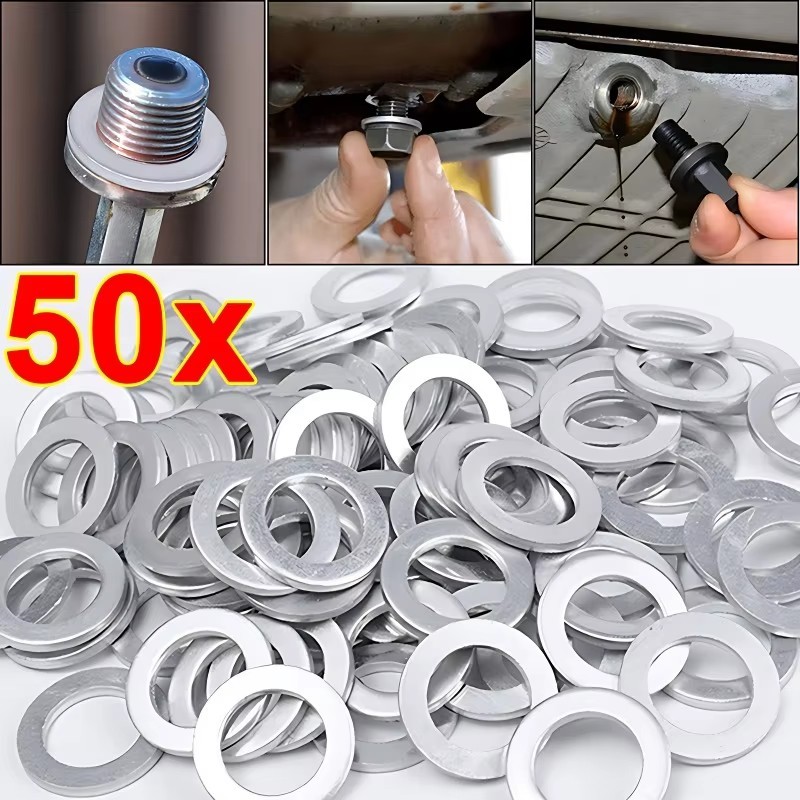 14mm Car Sealing Gasket Aluminum Screw Washer Auto Engine Bottom Oil ...