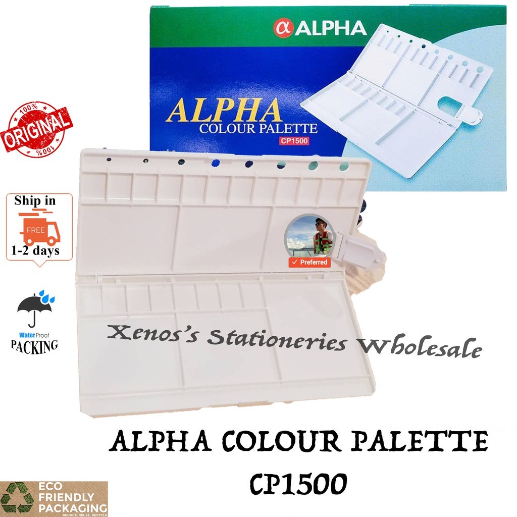 ALPHA WATERCOLOR / WATER COLOR COLOUR PALETTE CP1500 ALPHA ARTIST ...