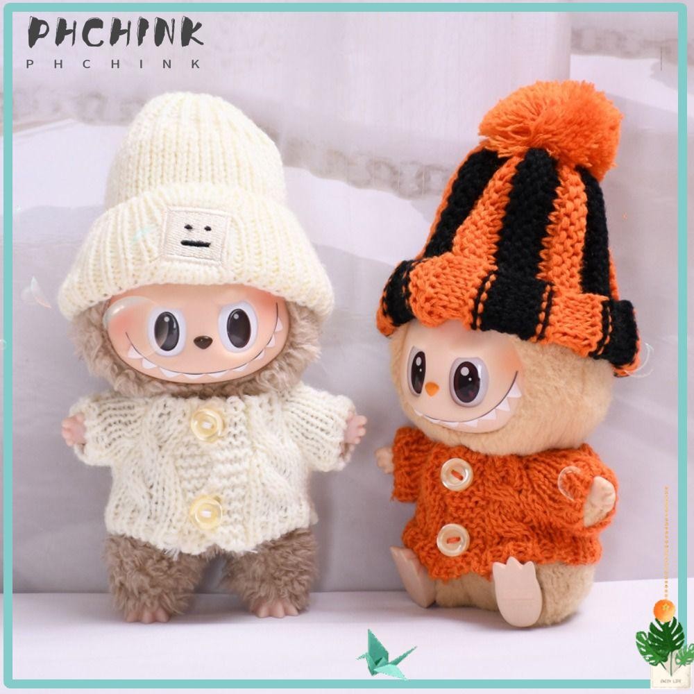 CHINK Labubu Doll Clothes, Cartoon Sit and Party Labubu Sweater, Cute ...