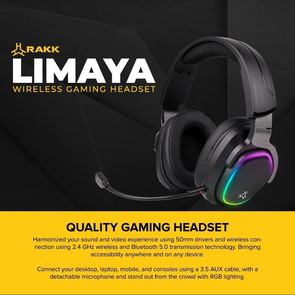 EasyPC | RAKK LIMAYA/ LIMAYA + Trimode RGB Gaming Wireless Headset ...
