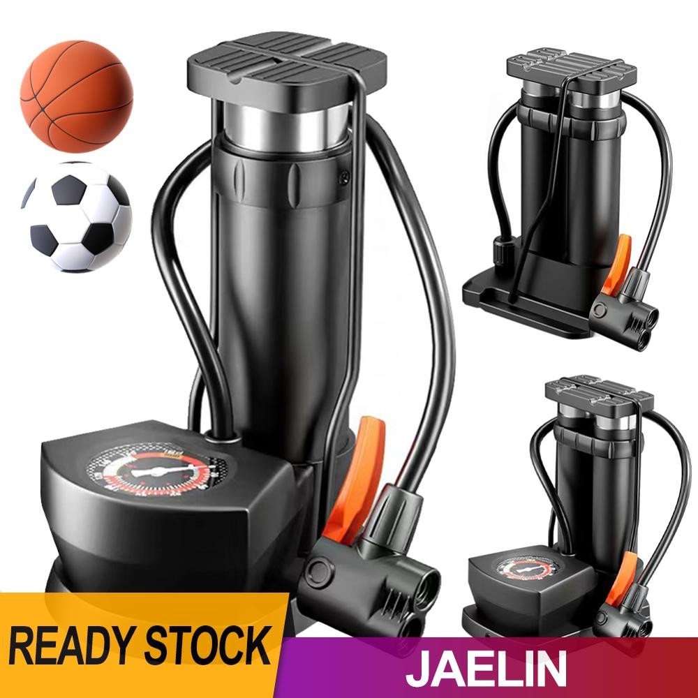 High Pressure Foot-Activated Floor Pump with Gauge for Bikes Ball ...