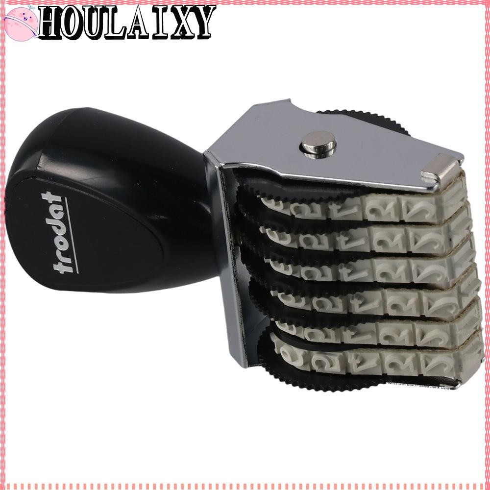HOULAIXY Number Stamp, 6 Digit Number Changeable Roller Stamps, DIY ...