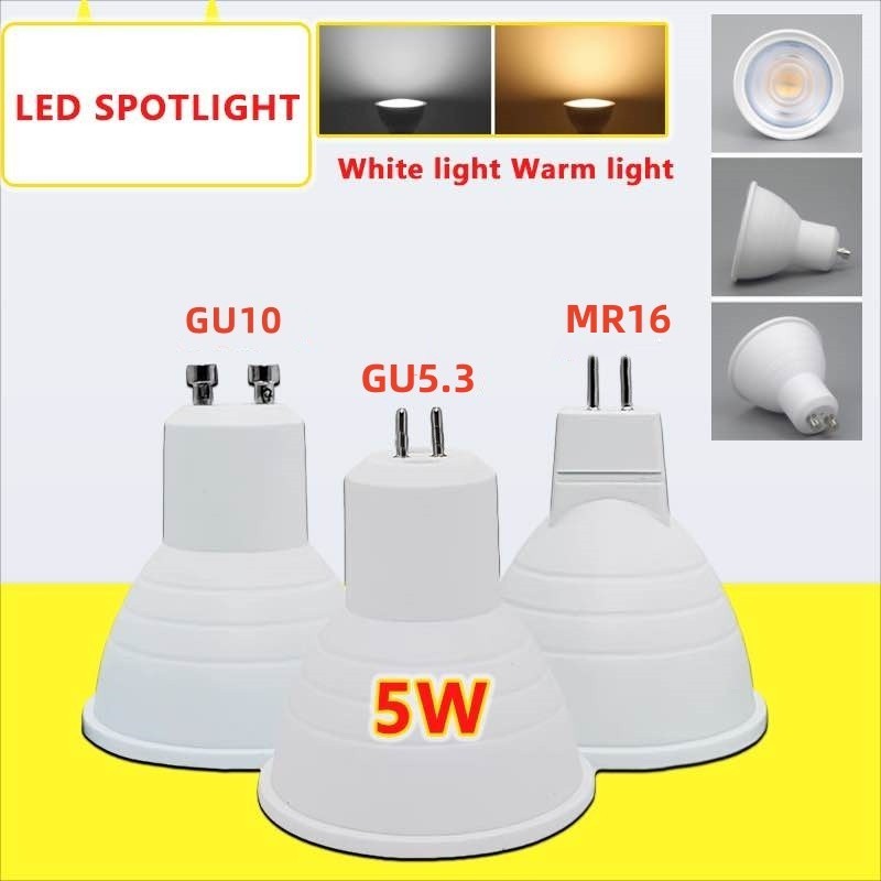 LED Lamp Cup Bulb 5W 220V MR16 GU10 GU5.3 Spotlight 38 Degree Lighting 2835SMD COB Chip Light ...