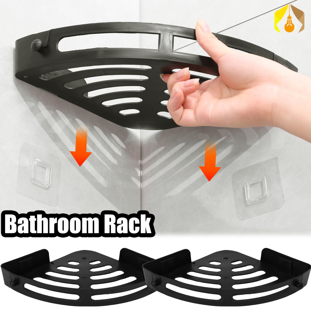 Self-Adhesive Wall-Mounted Storage Rack - Bathroom Kitchen Triangle ...