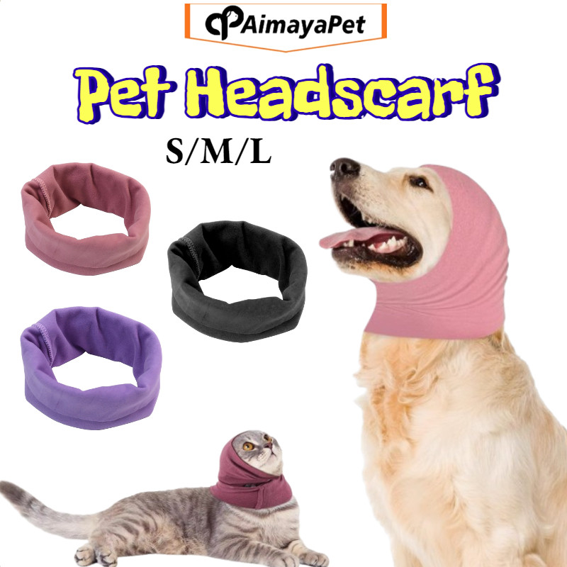 AIMAYAPET Pet Headscarf Dog Cat Anti-shock Noise-proof Soothing Ear ...