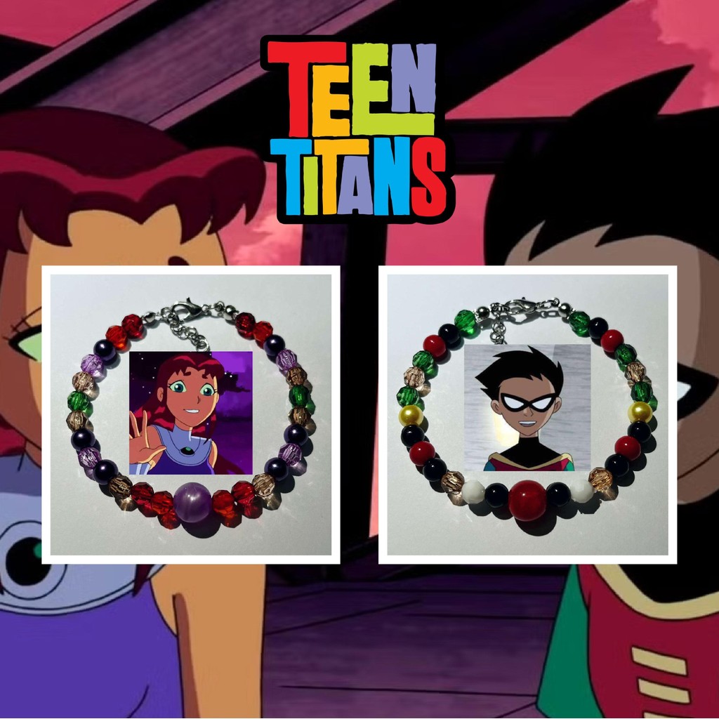 Starfire and Robin Inspired Bracelet, Starfire and Robin Beads Bracelet ...