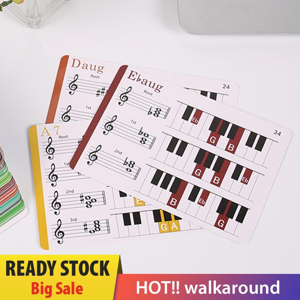 Piano Chord Flashcards with Piano Chords Chart for Beginners & Music ...