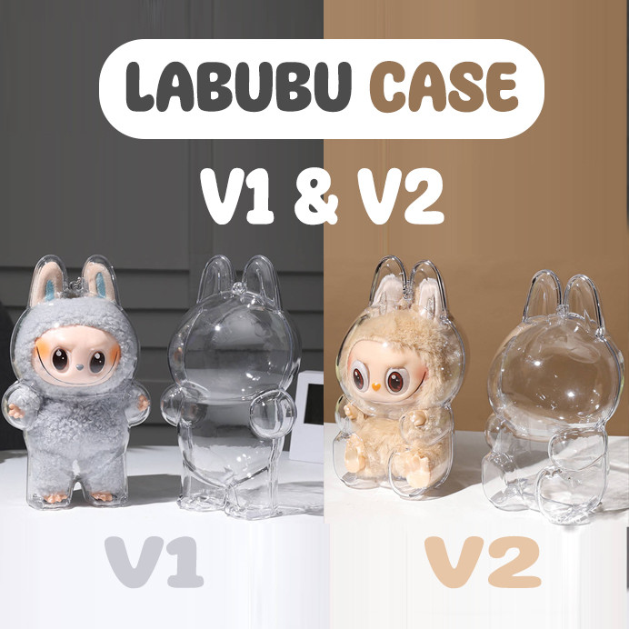 [In stock] labubu v1 v2 protective case dust-proof acrylic plastic case ...
