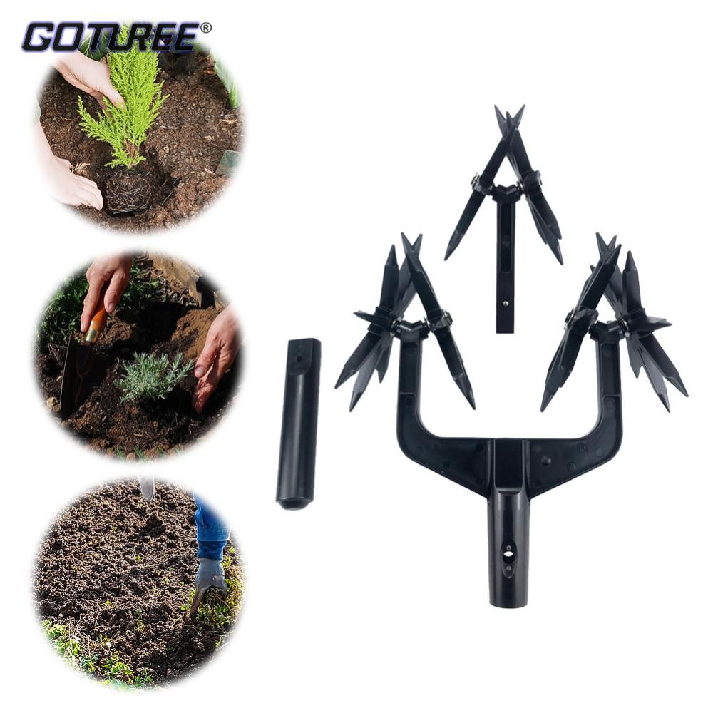2 in 1 Garden Aerator Garden Soil Scarifier Gardening Rotary Tiller ...