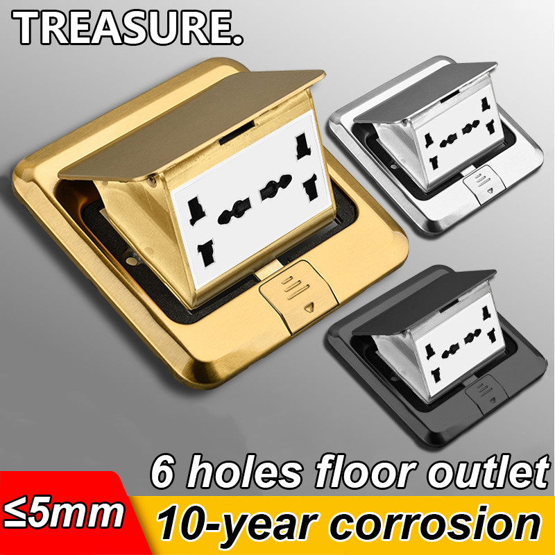10-Year Corrosion Floor Outlet Flush-Mount Durability Universal Outlet ...