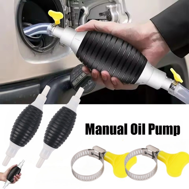 Hand Car Oil Pump - Universal, Portable, Manual - With Valve Clips ...