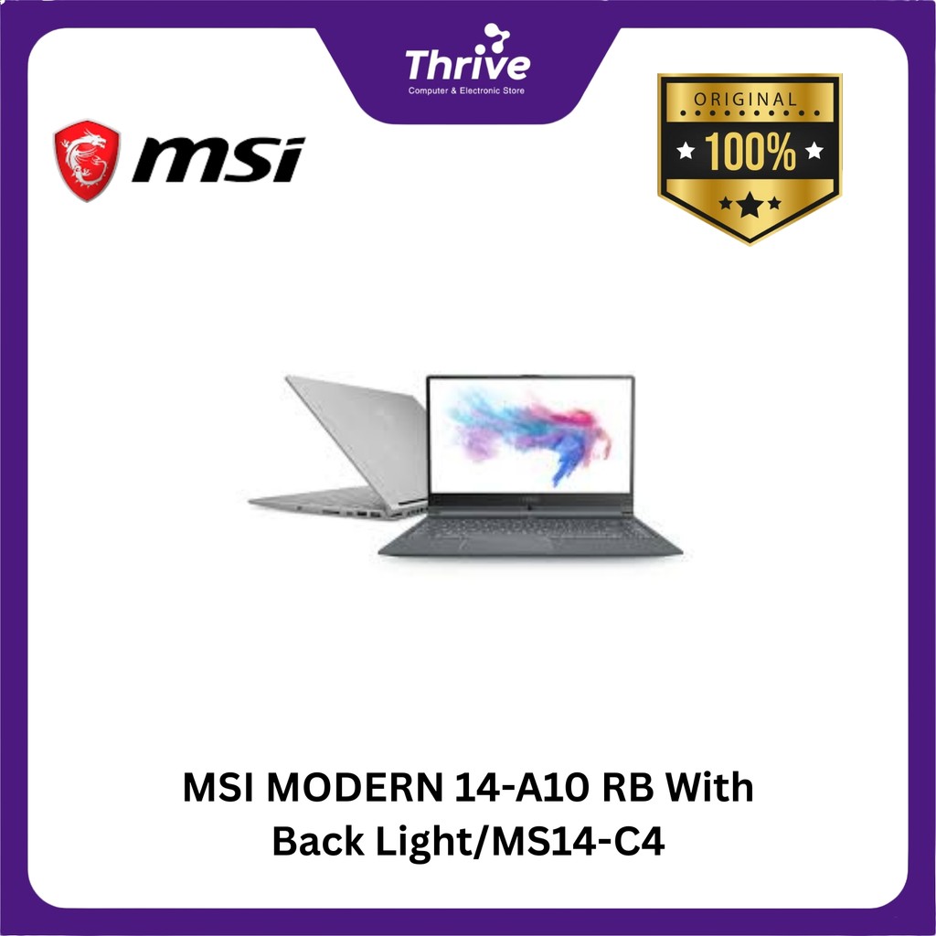Msi MODERN 14-A10 RB Laptop Keyboard With Back Light/MS14-C4 | Shopee ...