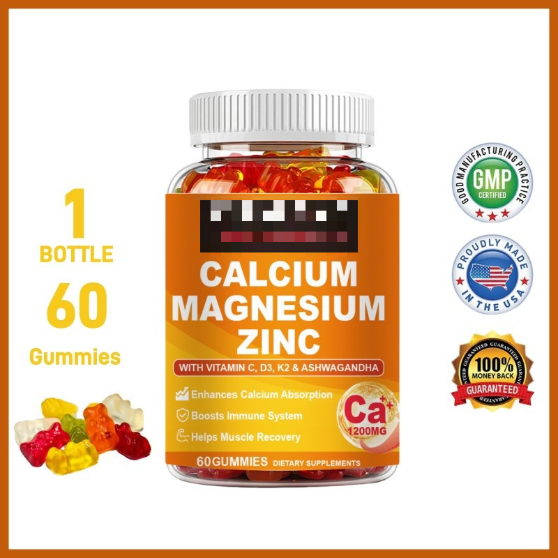 KIRK//LAND Calcium Magnesium Zinc Gummies Support Bones and Teeth Help ...