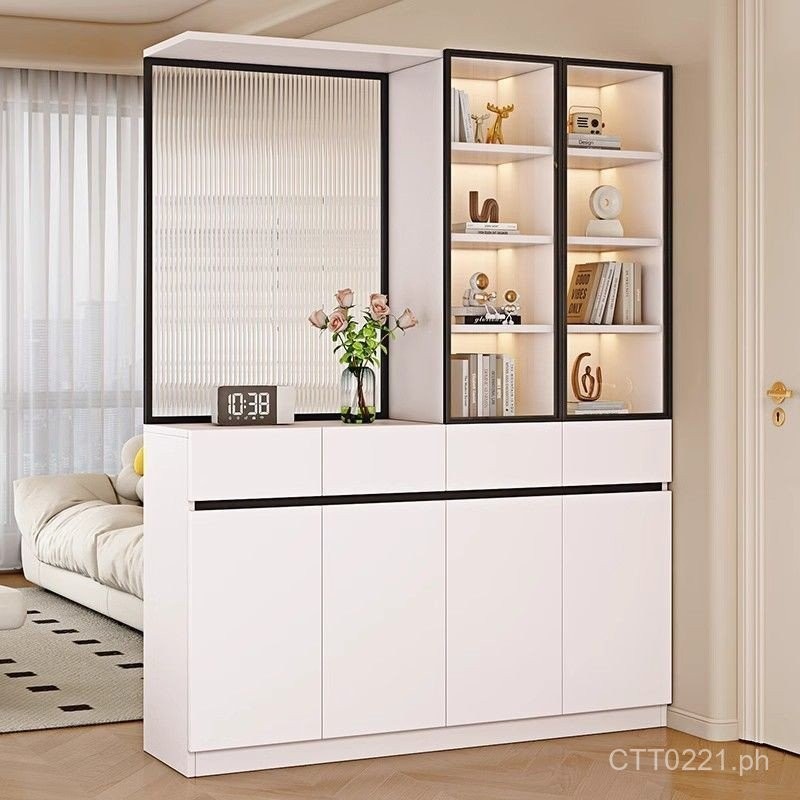 Integrated Wall-Mounted Shoe Cabinet for Small Spaces, Screen Divider ...