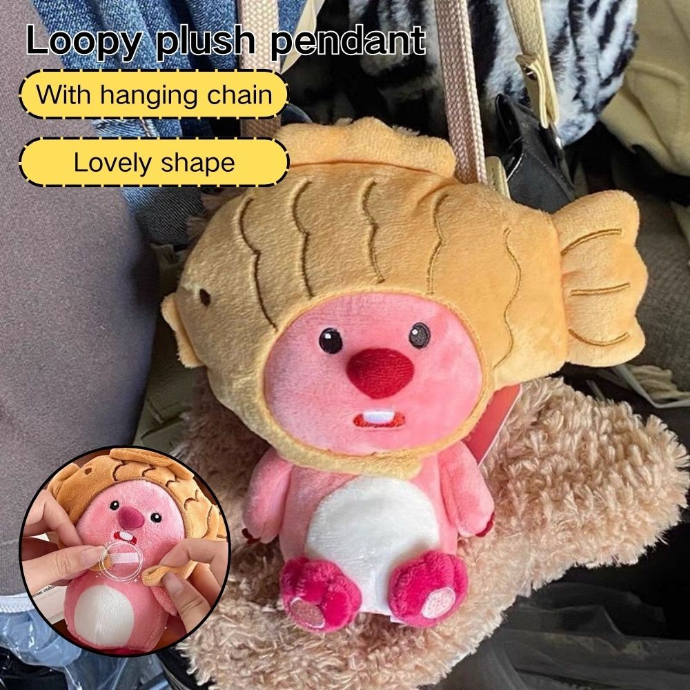 Cute Loopy Little Beaver Kawaii Doll Plush Toy Pendant Keychain ...