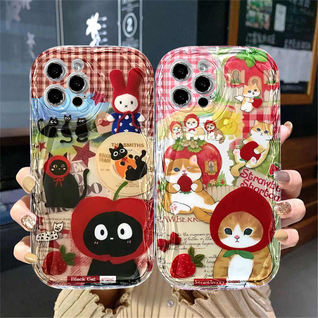 For OPPO A3X A60 A18 A17 A16 A15 A5s A38 A78 A58 A3s A31 Cartoon Apple ...