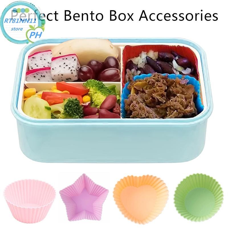 rt81nn11 4 Pcs Silicone Lunch Box Dividers, Bento Bundle Lunch Box ...