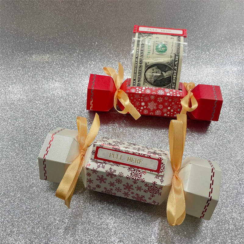 GMARTY Money Pull Box Christmas Money Holder Cash Pull Boxes Merry ...