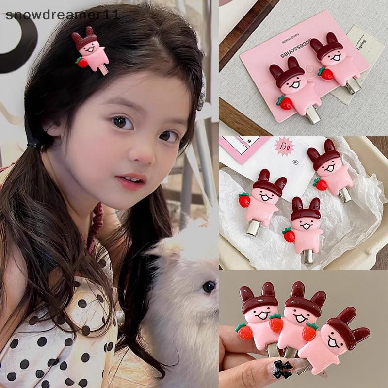 Snph 2pcs Cute Cartoon Rabbit Hair Side Clip Bunny Bangs Edge Hairpins ...
