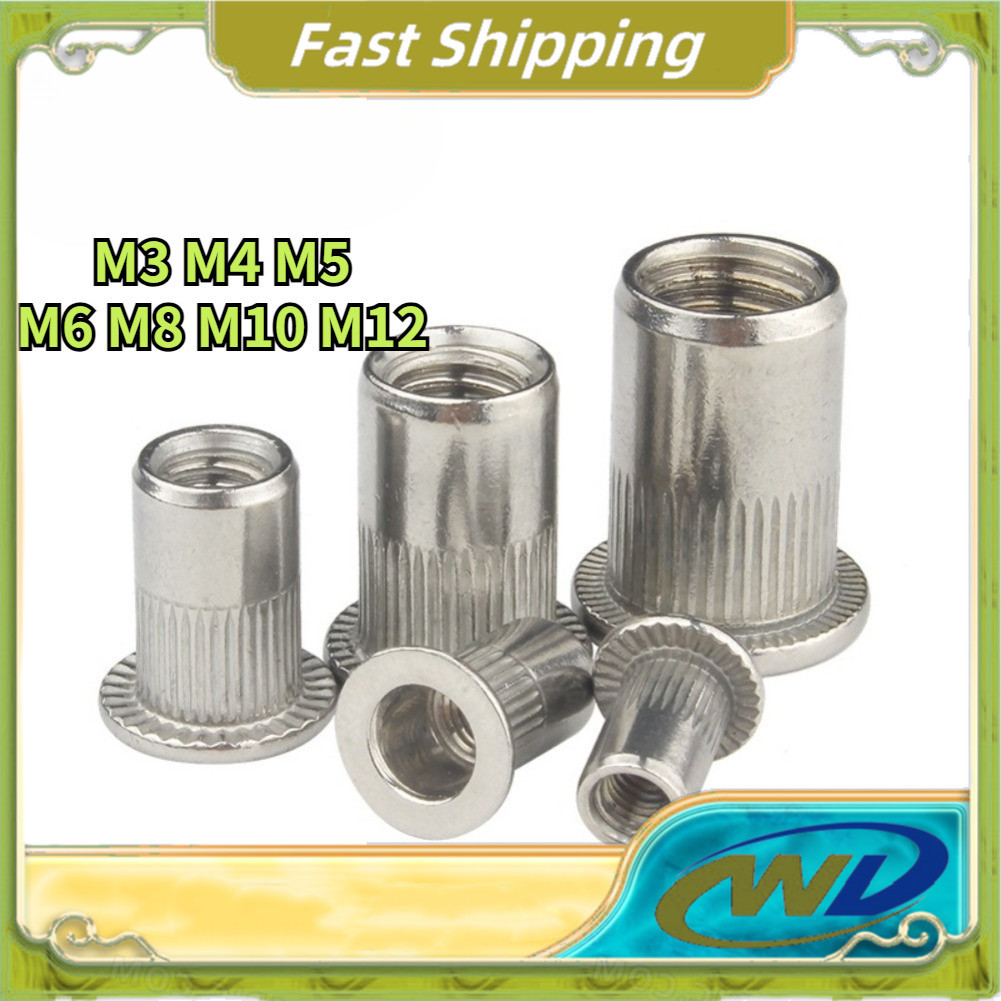 rivet nut SS304 M3M4M5M6M8M10M12 rivet screw flat head/large ...
