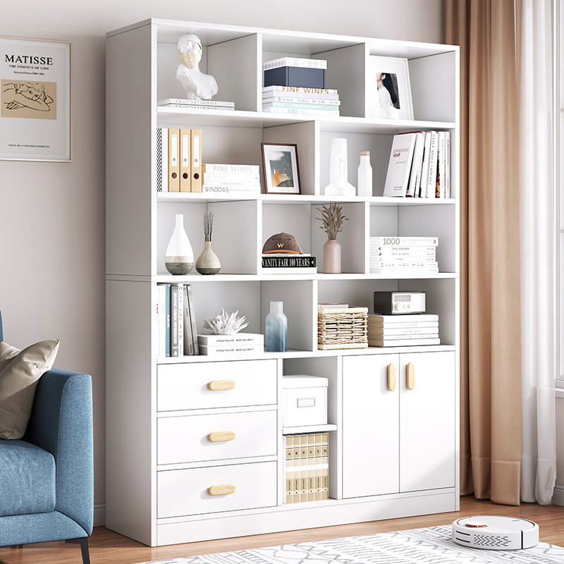 Bookshelf Floor Bookshelf Bookcase Simple Bookshelf and Storage Shelf ...