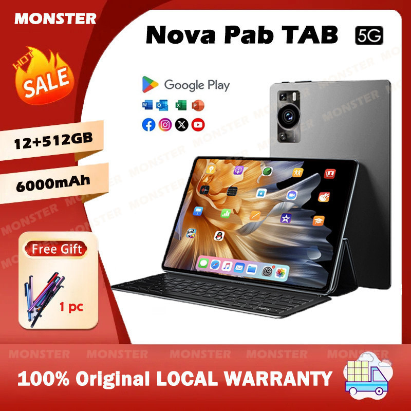 NOVA PAD 10 inch 12GB+512GB Gaming Tablet Original Big Sale 2024 for ...