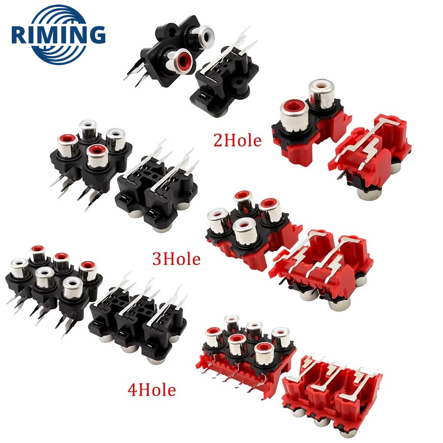 RCA Female Jack Adapter 2/4/6 Hole RCA Stereo Audio AV Video Input ...