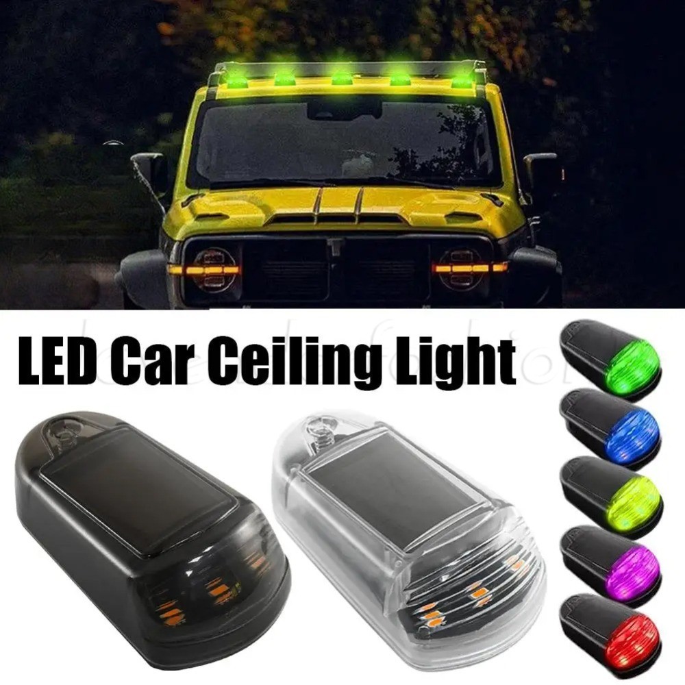 Truck Lorry Solar Powered Roof Lights - LED Signal Lamps - Car Night ...
