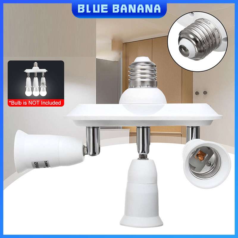 Multi Light Bulb Socket Splitter Adjustable E27 LED Lamp Base Adapter ...