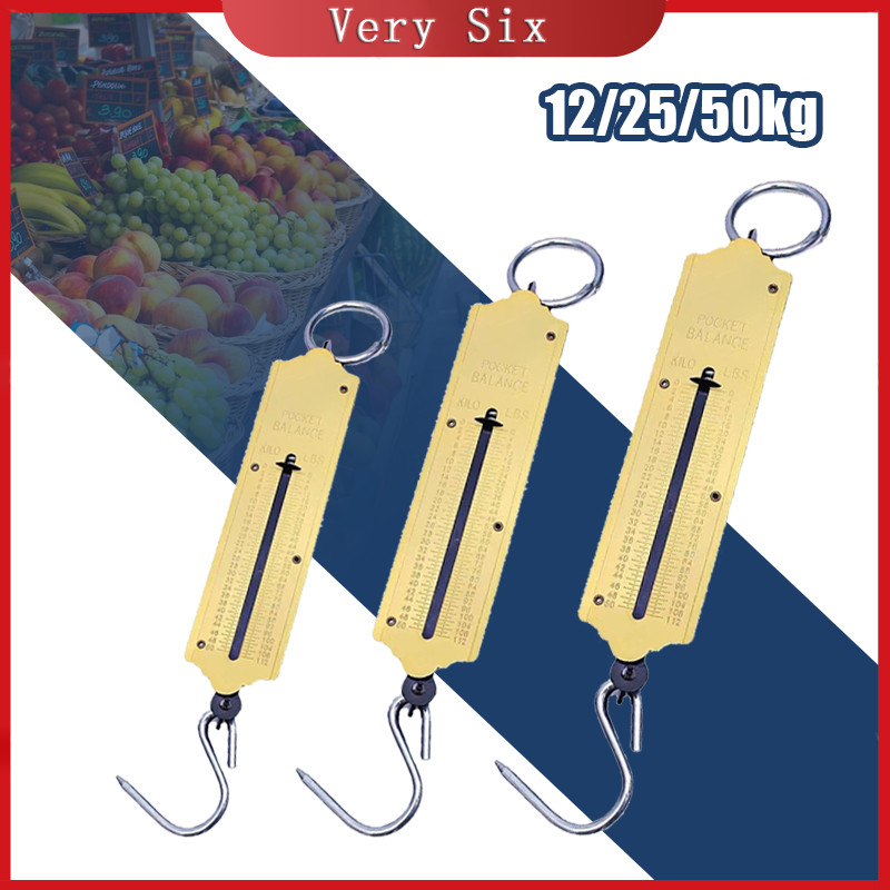 Spring Balance Metal Scale Pocket Scale Portable Handheld Hanging ...