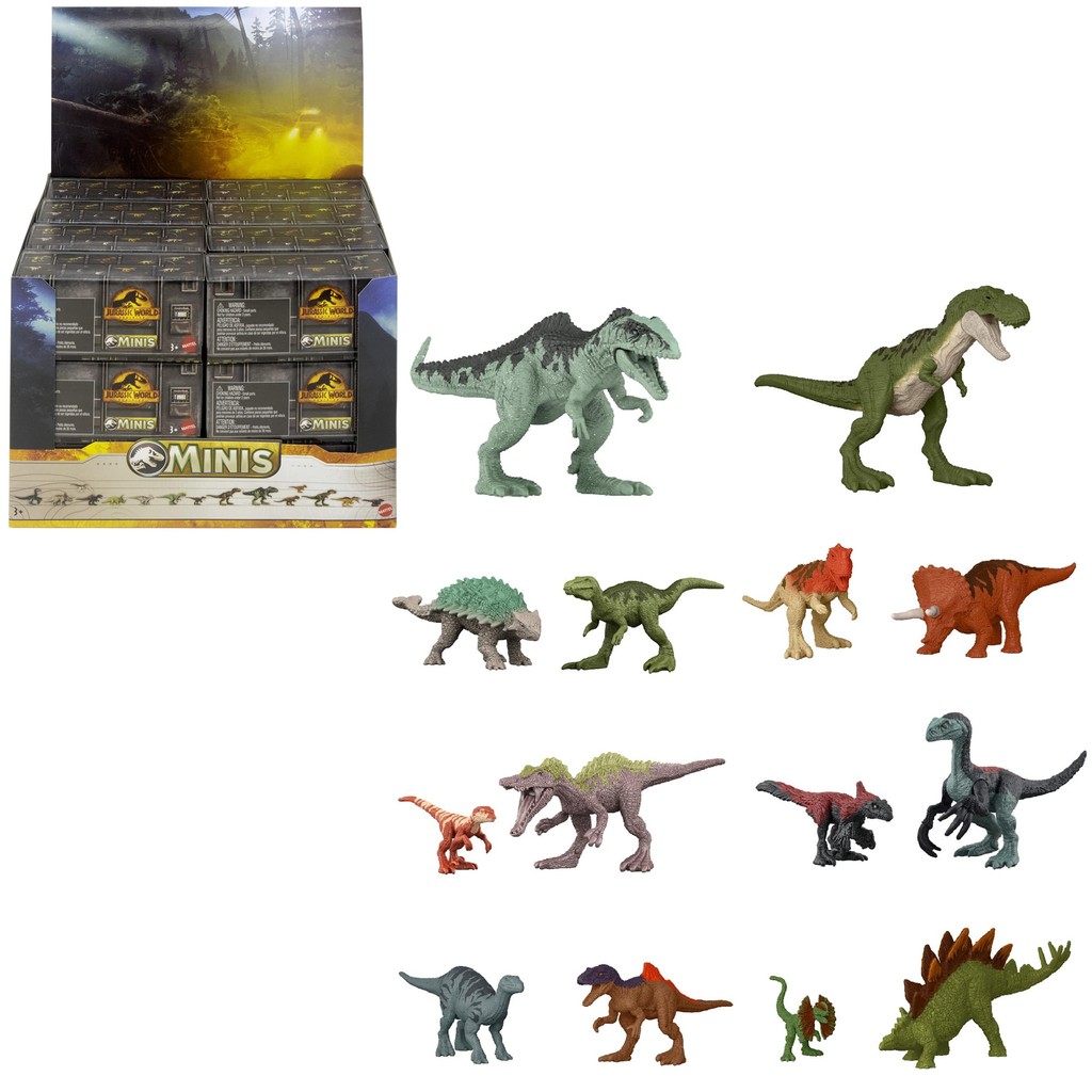 Authentic Mattel JURASSIC WORLD New Ruler Mini Figure Box Assortment ...