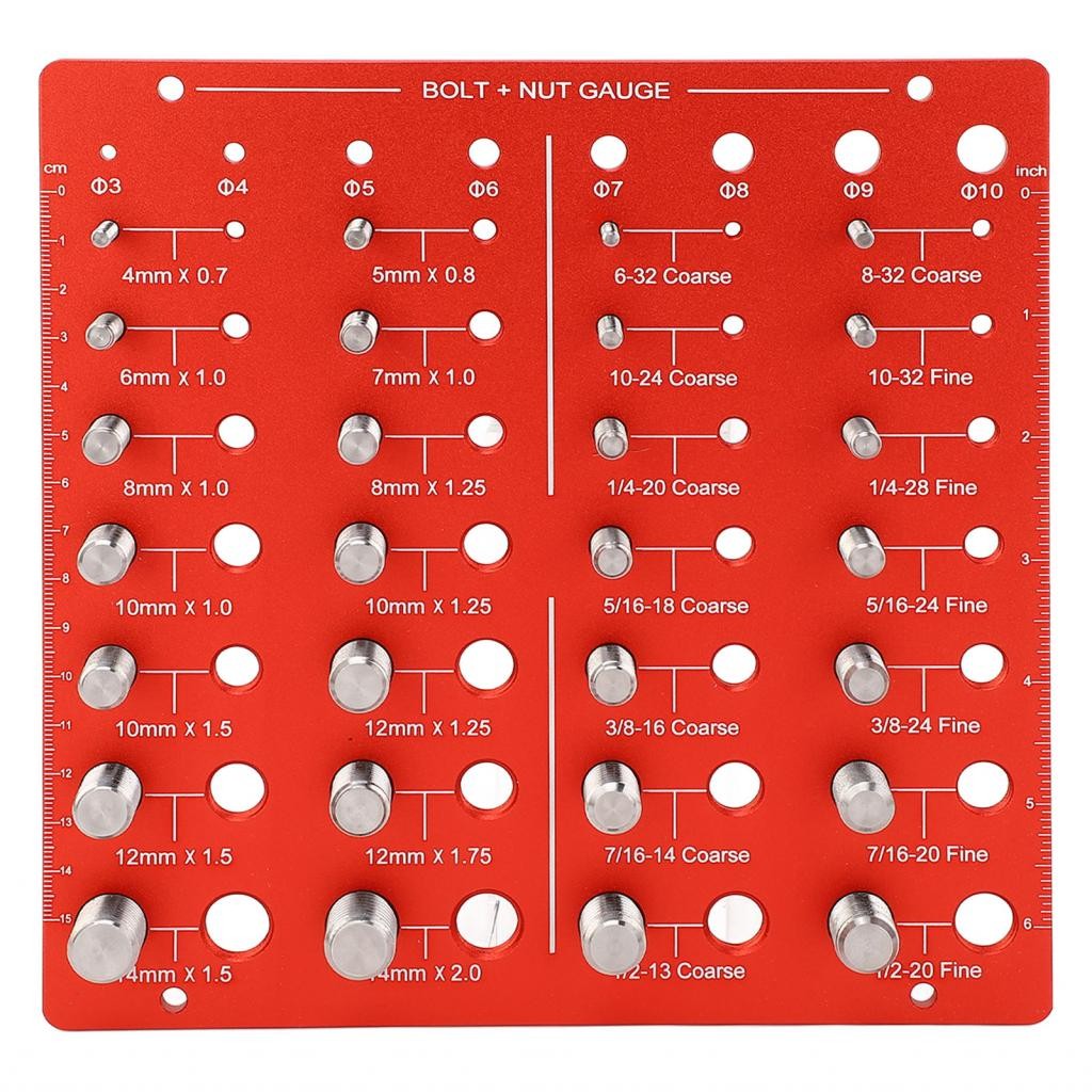 Iuxishop Thread Checker Clear Reading Anodized Surface Metric Sizes ...
