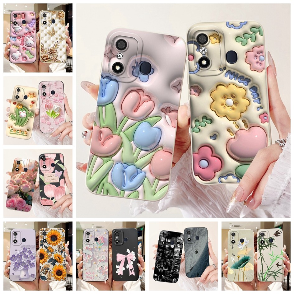 Shockproof Casing For Itel A27 / P17 / A551L Phone Case Stylish Flower ...